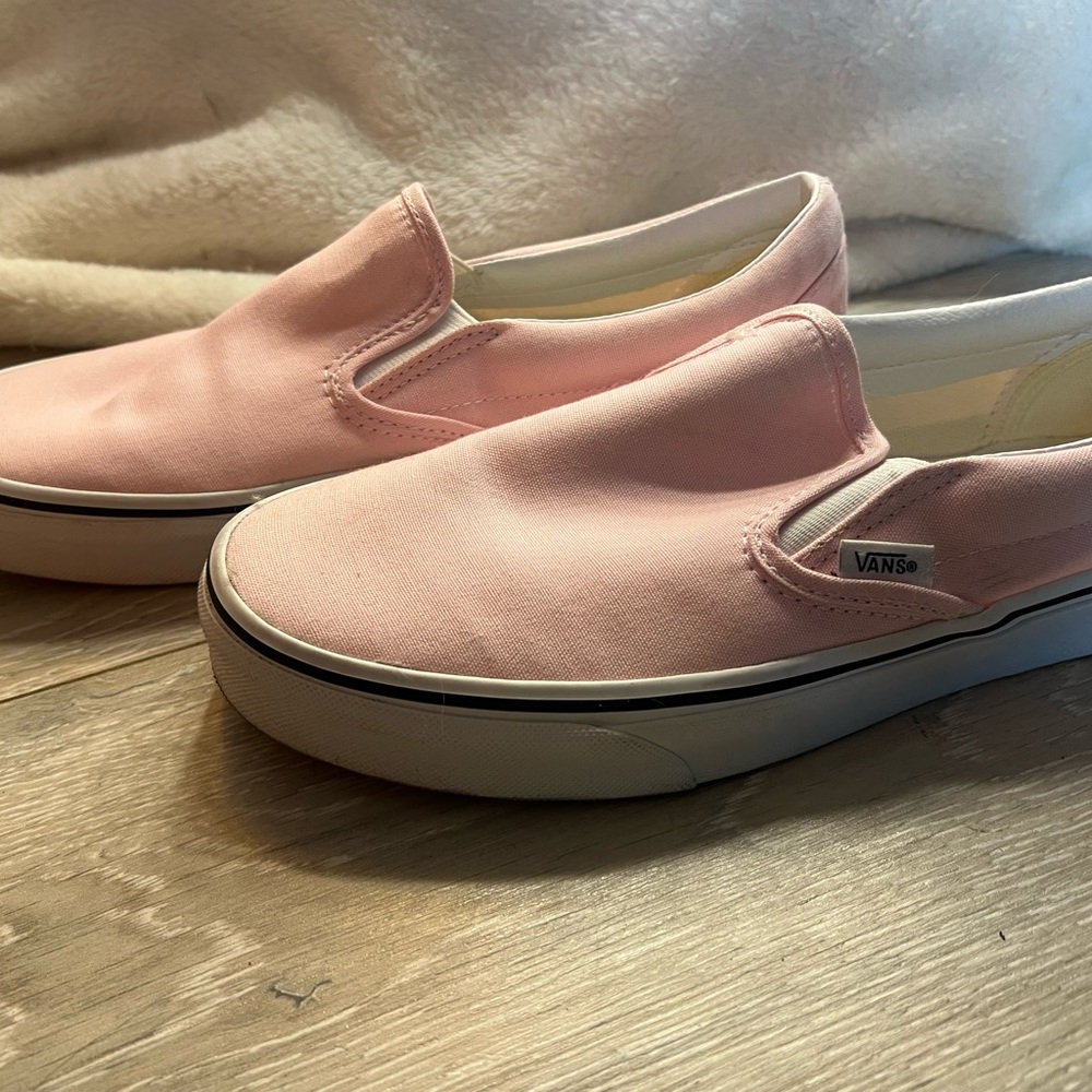 Light Pink Slip On Vans - Gem
